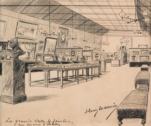 Grande salle de peinture, Musée d'Ixelles, 1905 / Musée d'Ixelles ...
