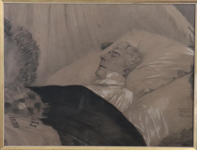 Le ministre Charles Rogier sur son lit de mort / Musée de la Ville de ...